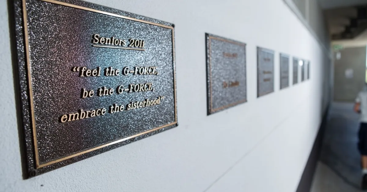 Year 12 motto plaques - Brisbane Girls Grammar School